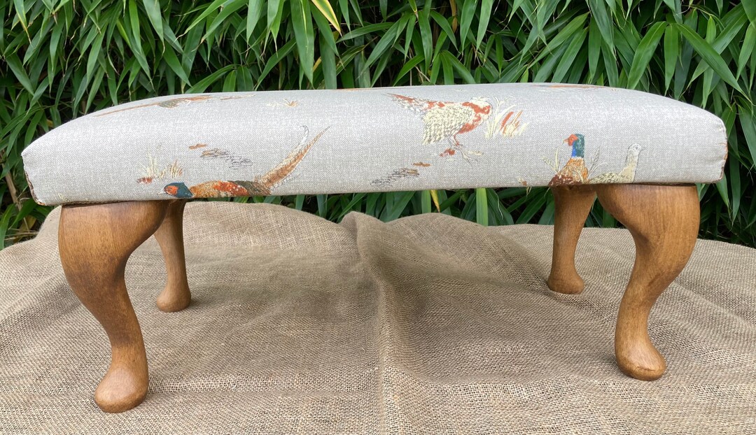 Hand Crafted Pheasant Game Fabric Footstool - Etsy UK