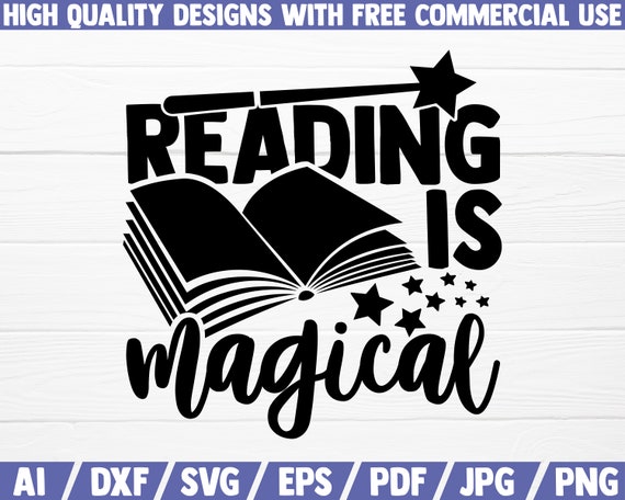 Reading is Magical SVG Book Lover SVG Cut File Instant - Etsy