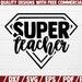 Super Teacher SVG DXF File Cut File Teacher Gift - Etsy