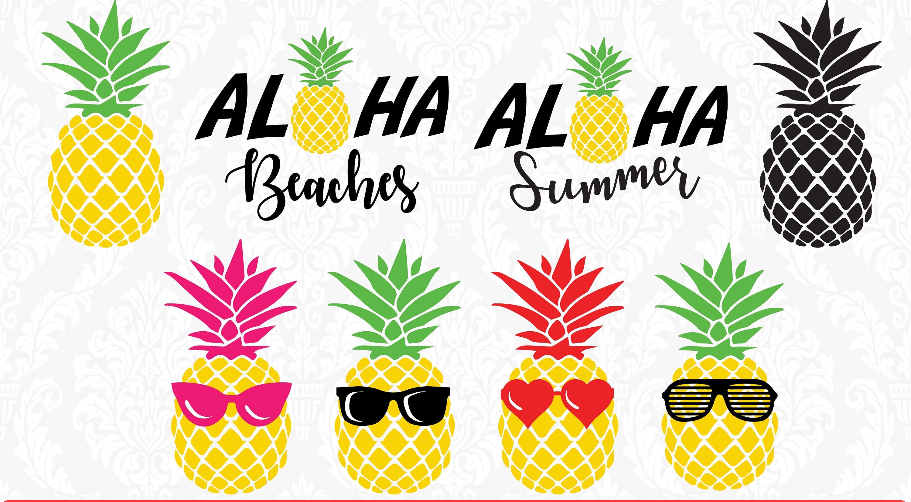 Pineapple SVG Files Circle Monogram Svg Tropical Summer - Etsy Israel