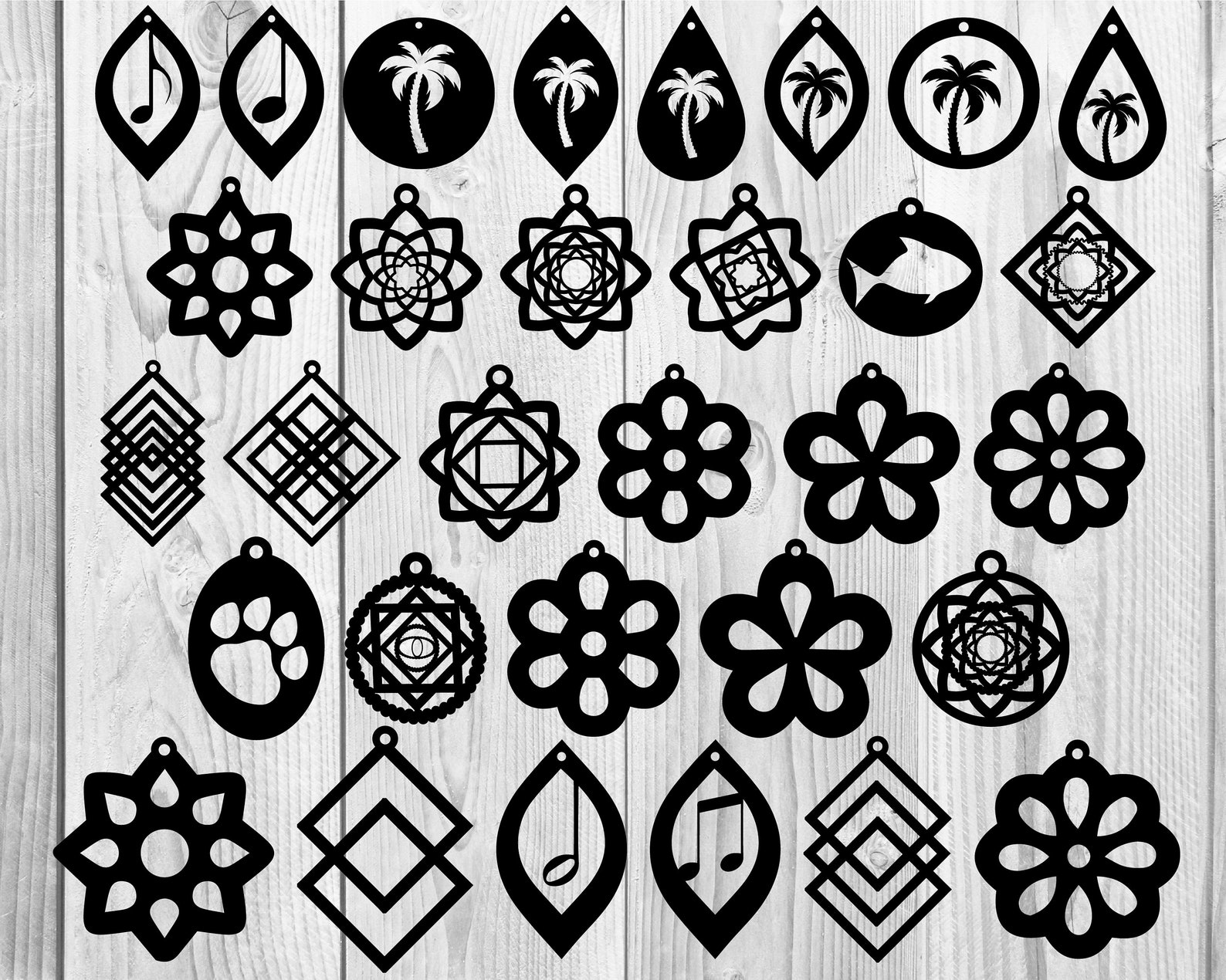 HUGE Jewelry Bundle SVG Tear Drop Svg Pendant Svg - Etsy