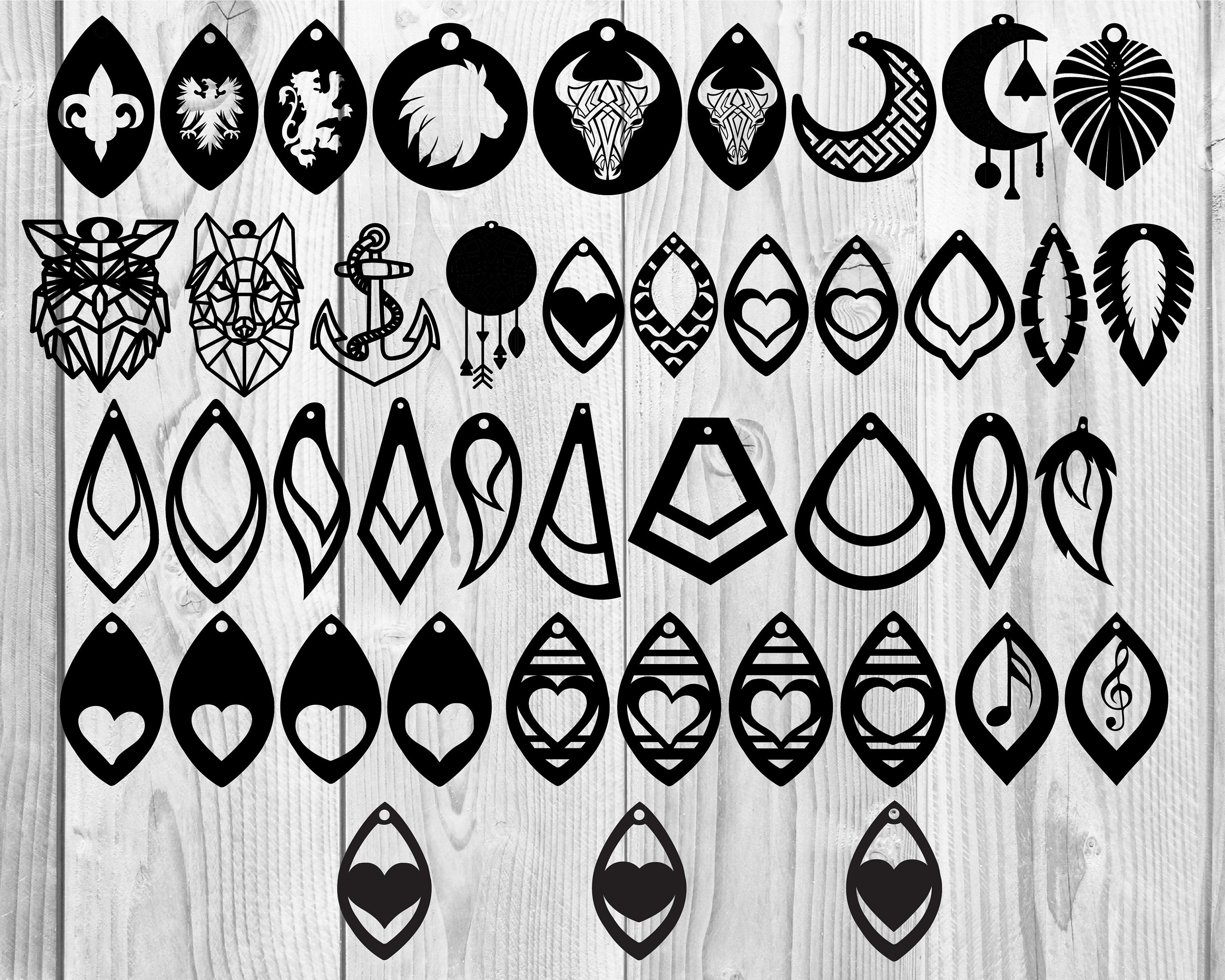HUGE Jewelry Bundle SVG Tear Drop Svg Pendant Svg - Etsy