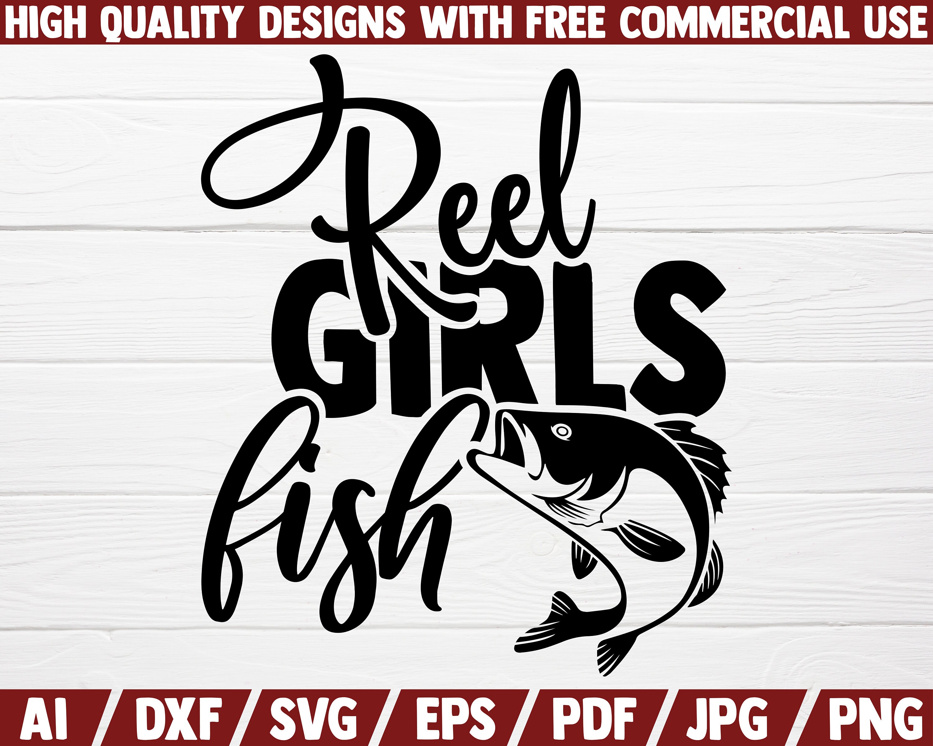Reel Girls Fish SVG Fishing SVG Printable Cut File Funny - Etsy Australia