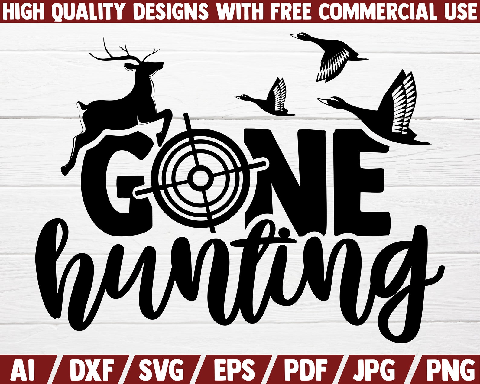 Gone Hunting SVG Hunting SVG Cut File Funny Hunting Saying - Etsy