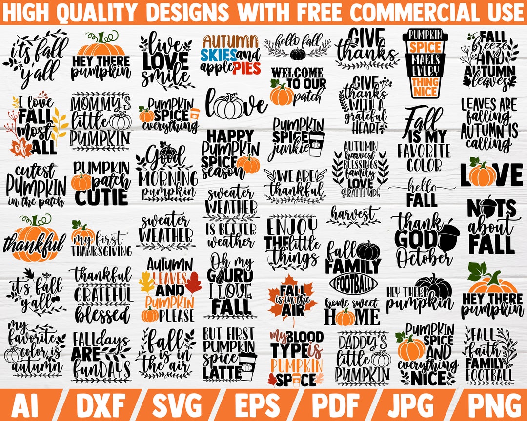Fall SVG Bundle Autumn SVG Cut File Instant Download Fall Saying Autumn ...