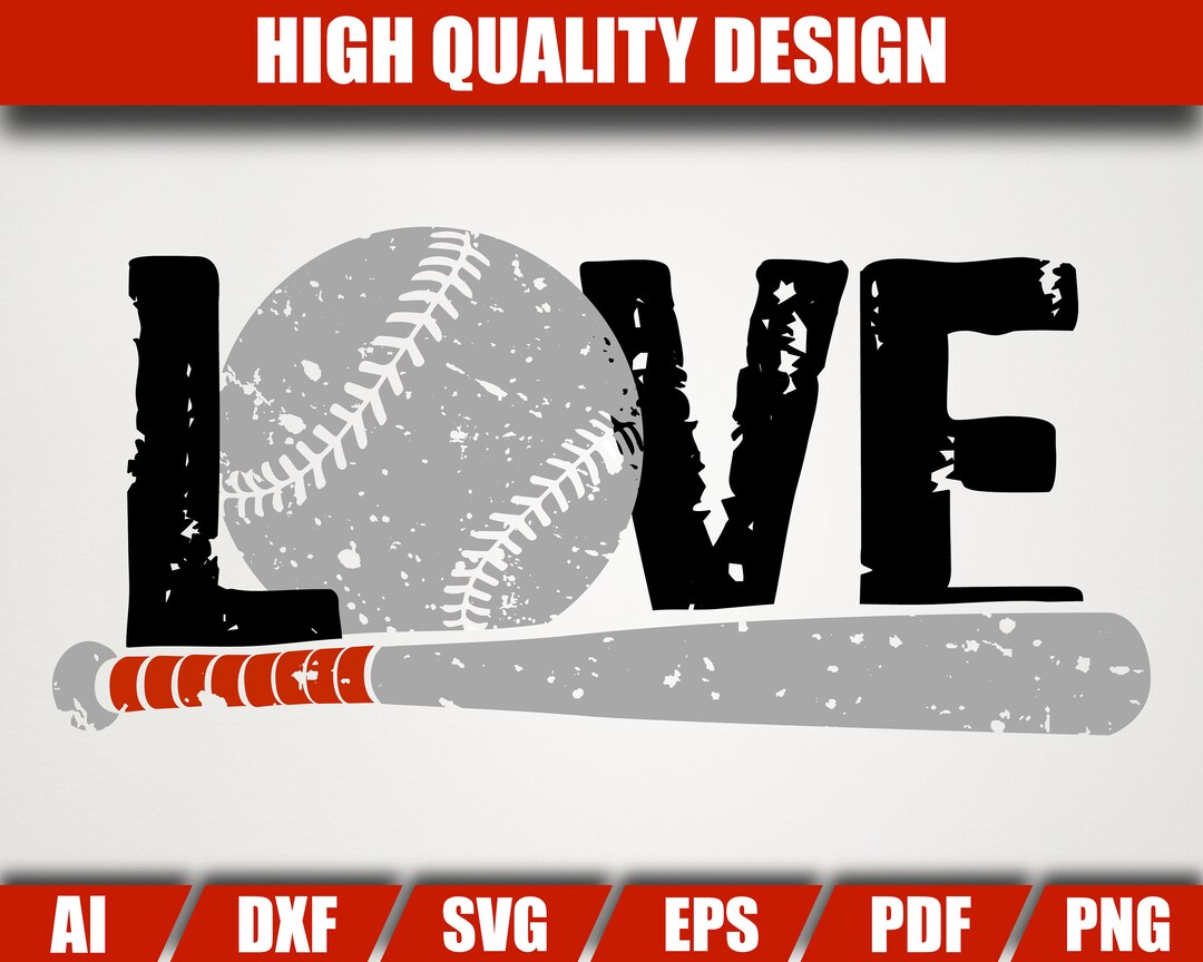 Love Baseball SVG Cut File Dxf File Baseball SVG - Etsy