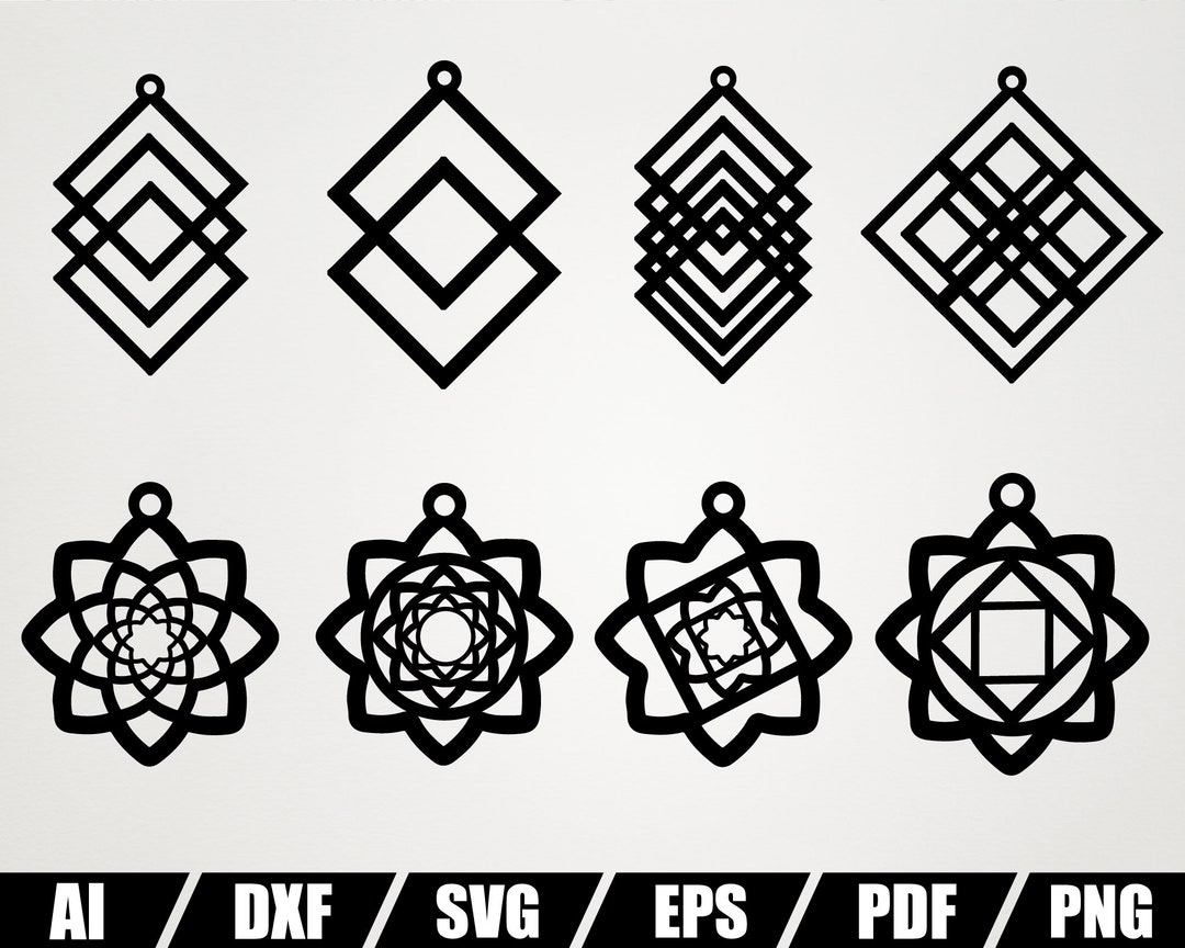 Earrings SVG Cut Files Instant Download Commercial Use Cricut ...