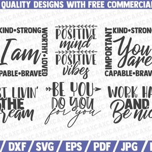 Inspirational Bundle SVG Motivational SVG Cut File Instant Download ...