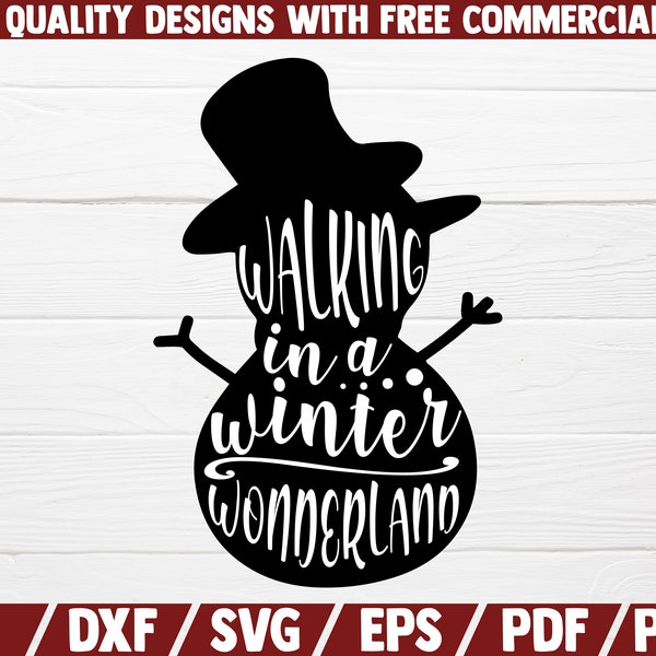 Walking in a Winter Wonderland Snowman Svg - Etsy Canada