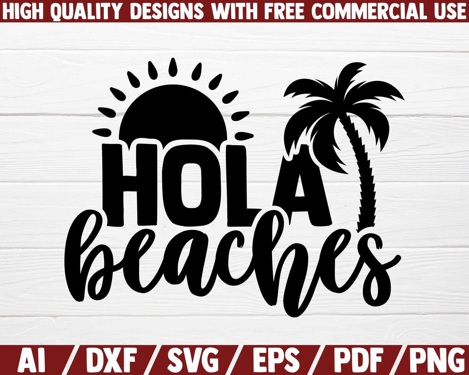 Hola Beaches SVG DXF File Cut File Summer Svg Summer | Etsy