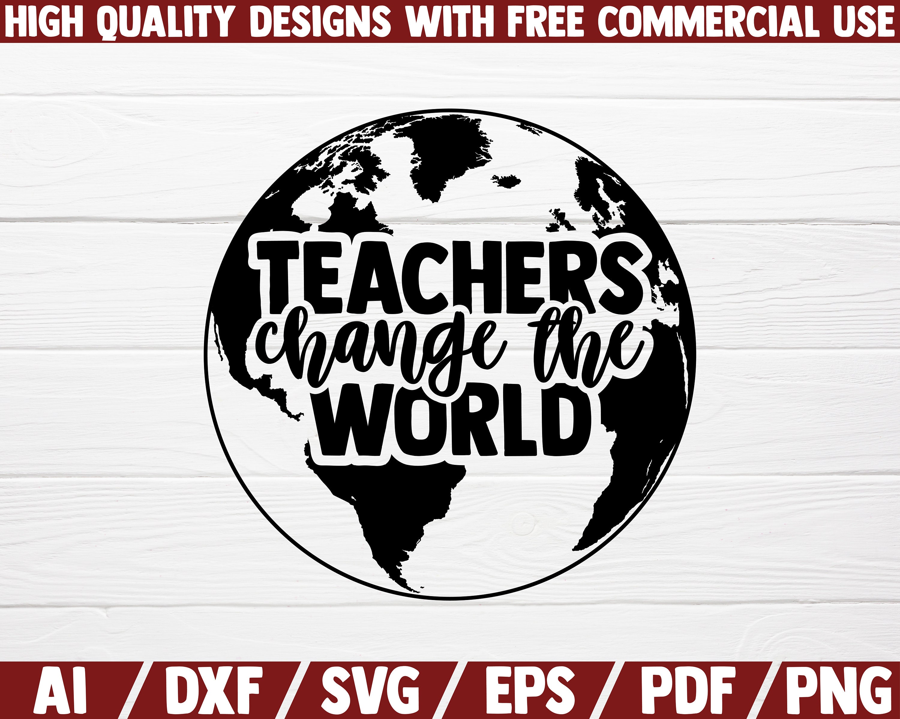 Teacher Change the World SVG DXF File Cut File Teachers - Etsy