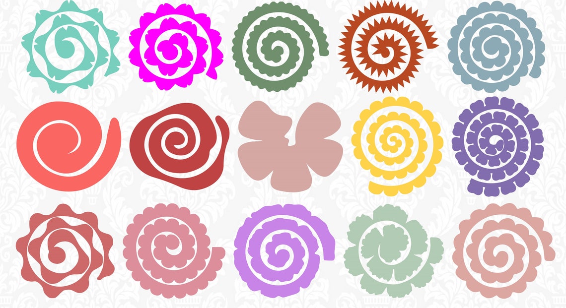 25 Bundle Flower Rolled Paper Flowers Rolled paperrolled - Etsy