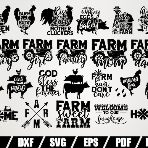 Farm Life SVG Bundle Farmhouse SVG Cut File Farming SVG - Etsy