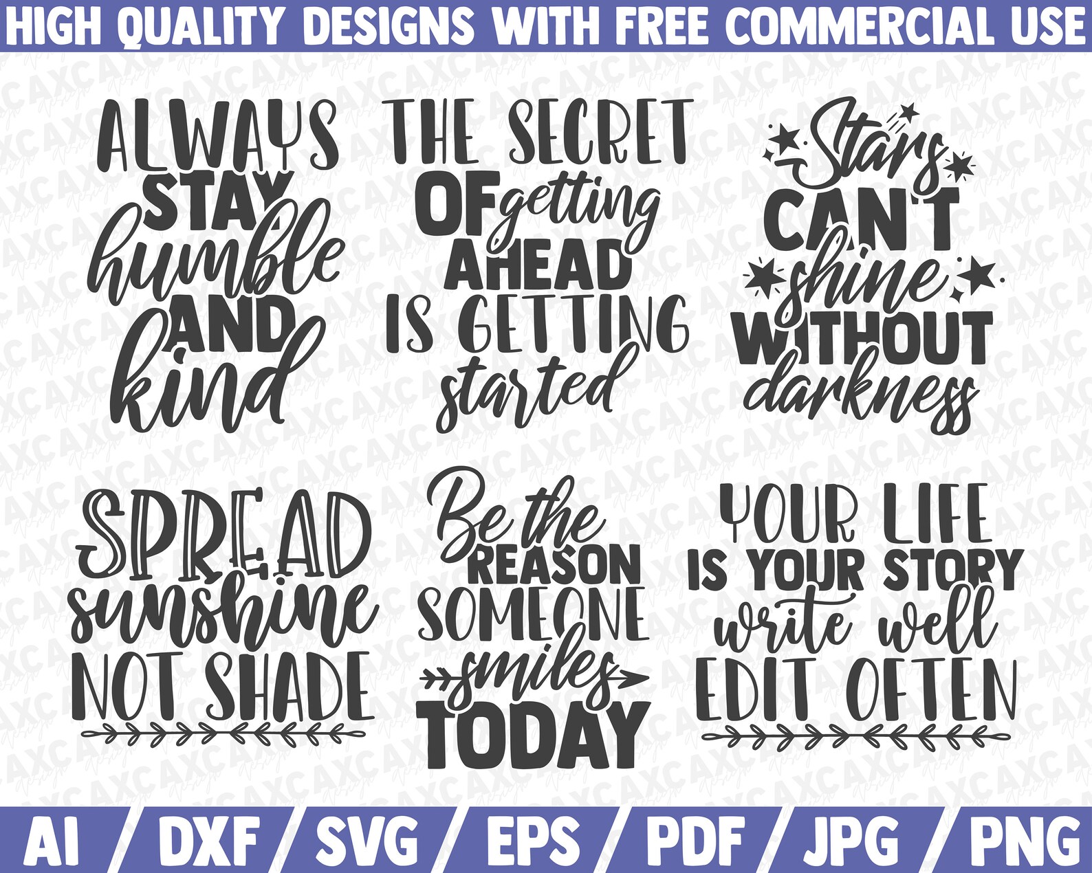 Inspirational Bundle SVG Motivational SVG Cut File Instant - Etsy