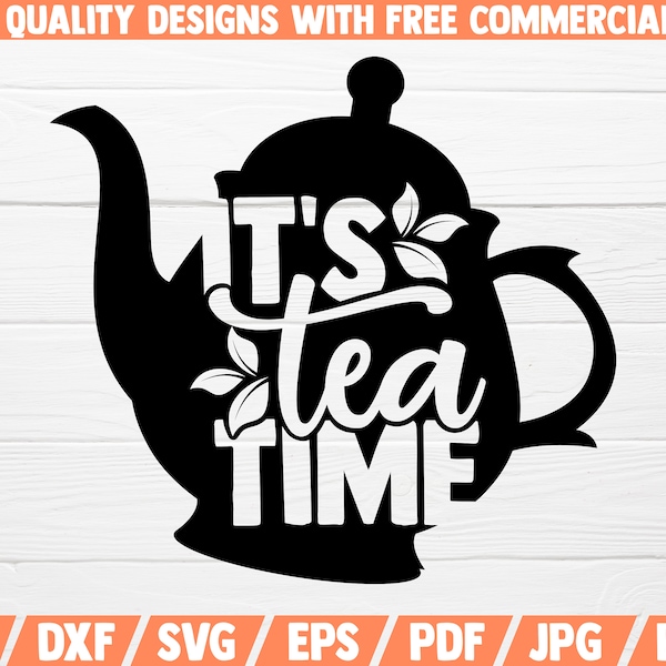 Tea Time Svg - Etsy