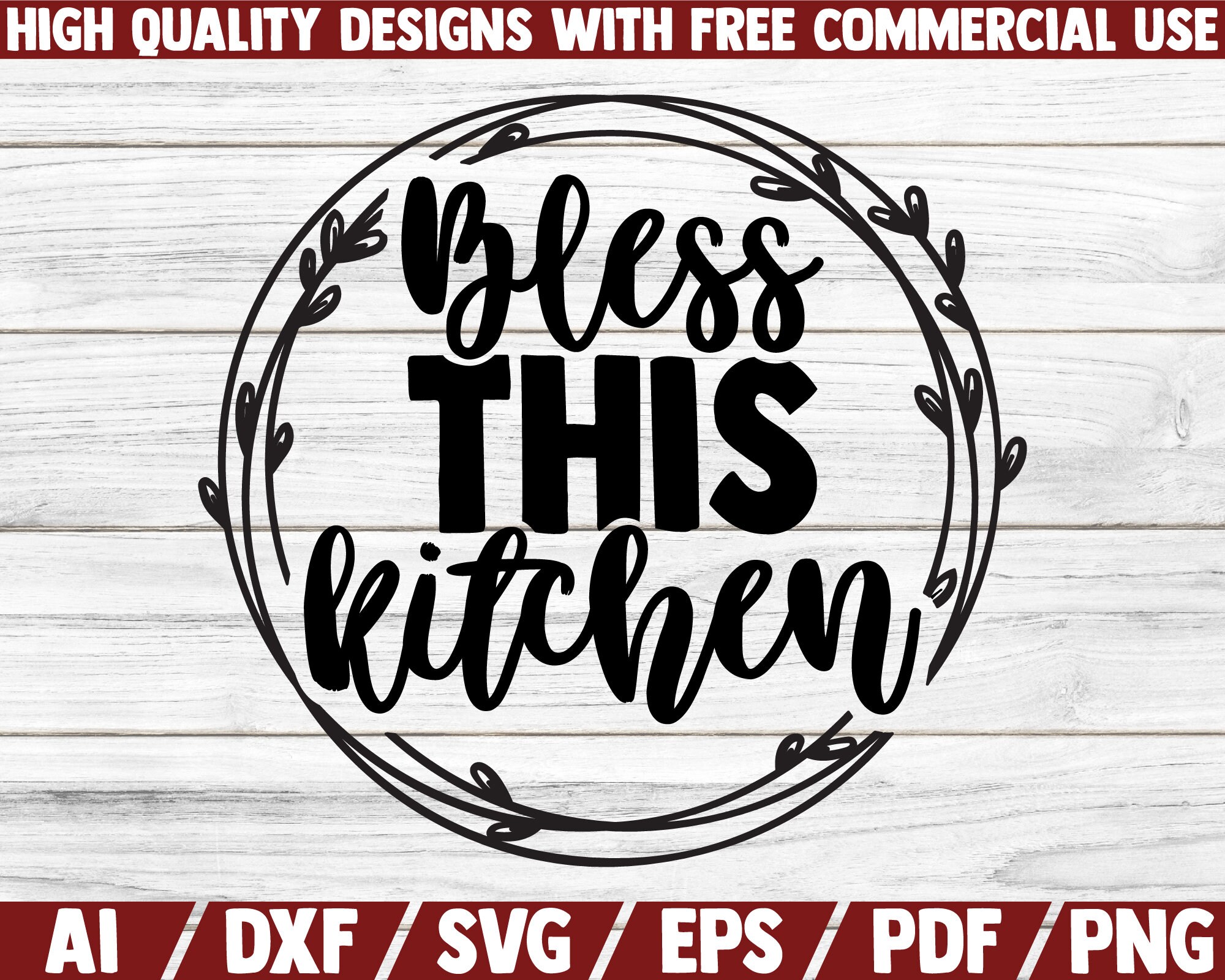 Bless This Kitchen SVG Kitchen Svg Kitchen Decoration | Etsy