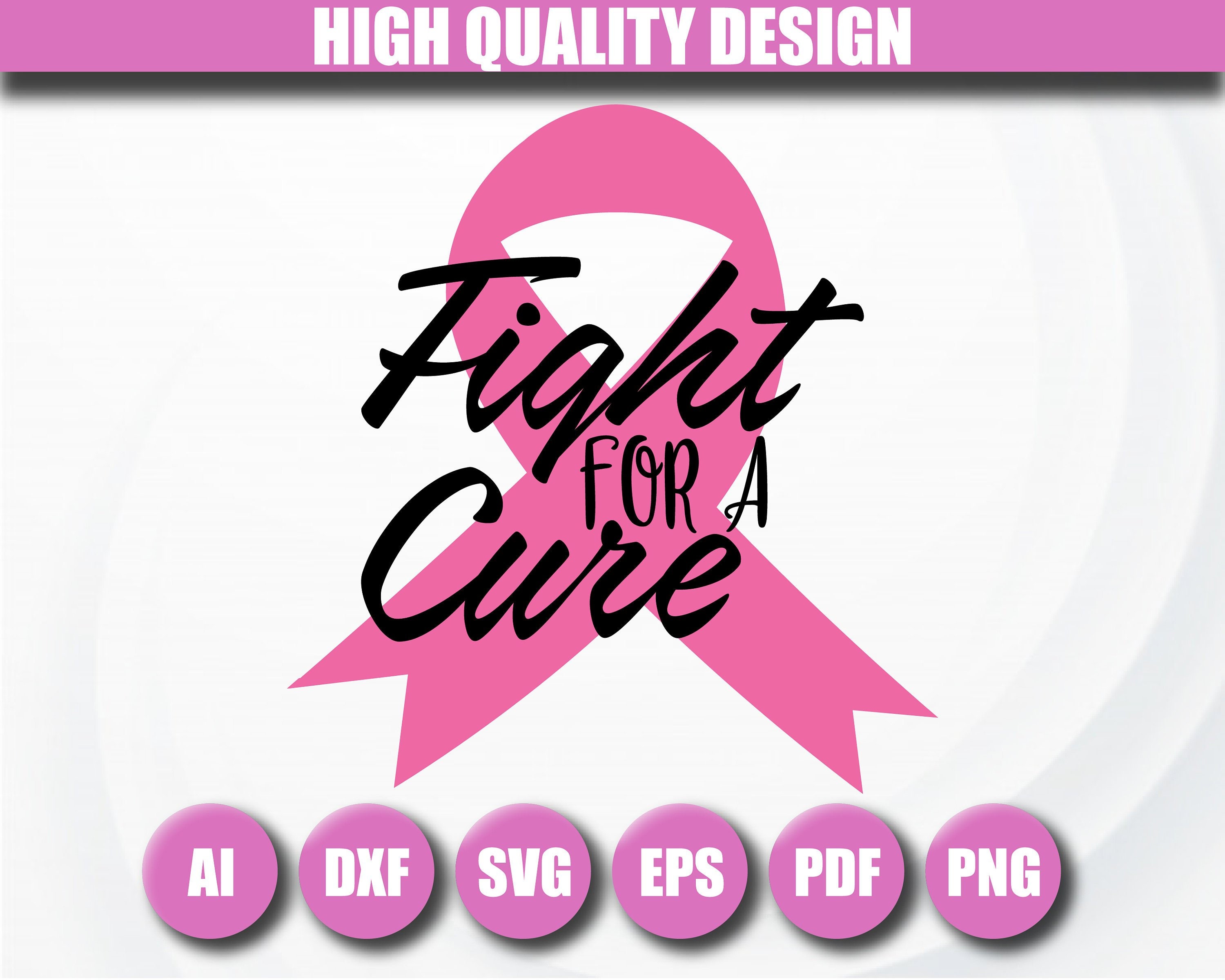 Fight for a cure SVG Breast cancer SVG Pink ribbon svg | Etsy