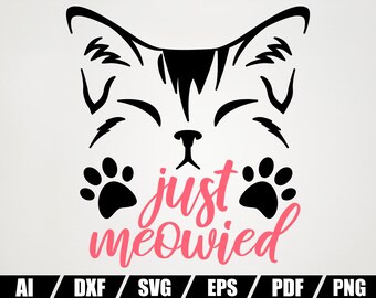 Just Meowied Svg - Etsy UK
