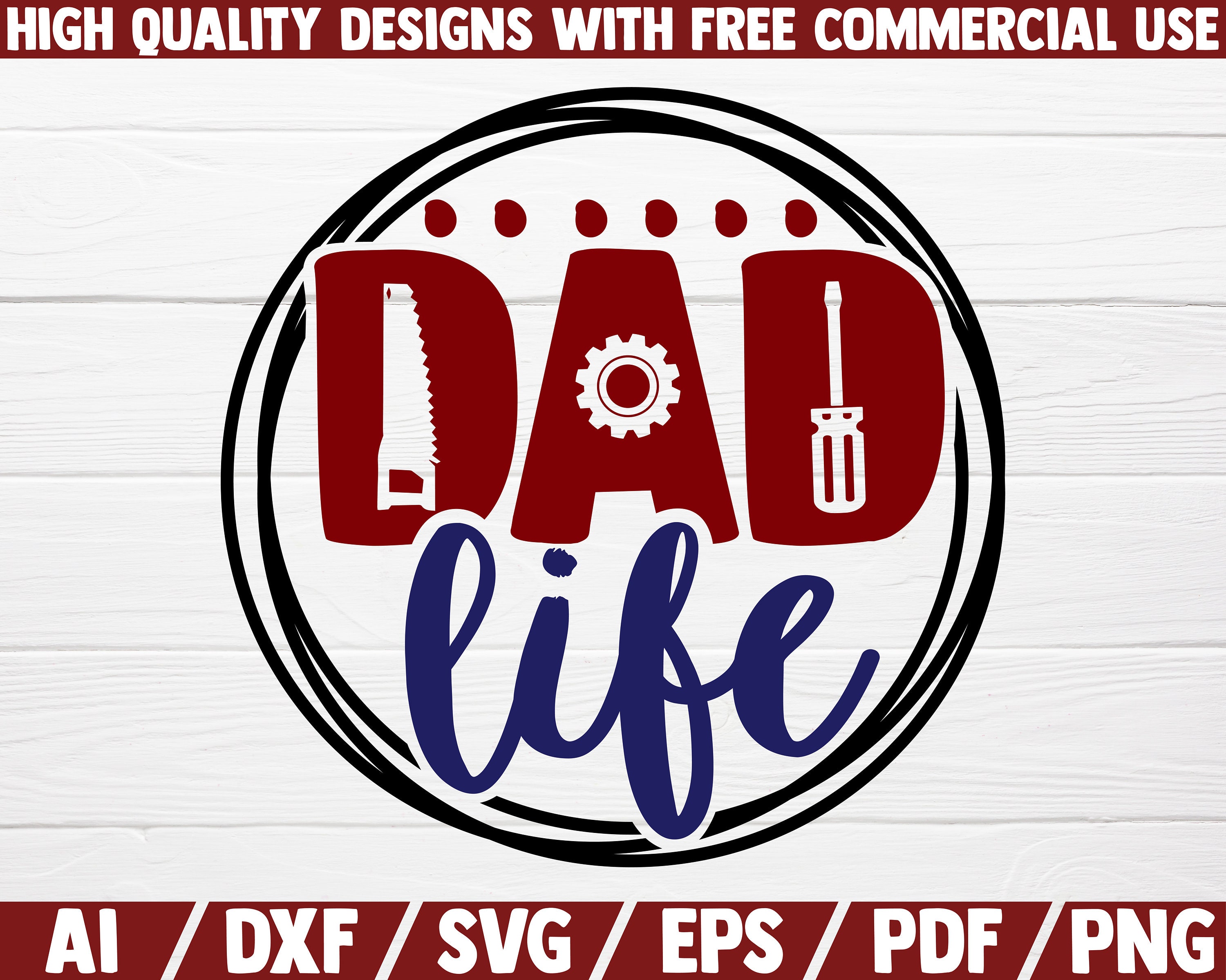 Dad Life SVG DXF File Cut File Dadlife Fathers Day | Etsy