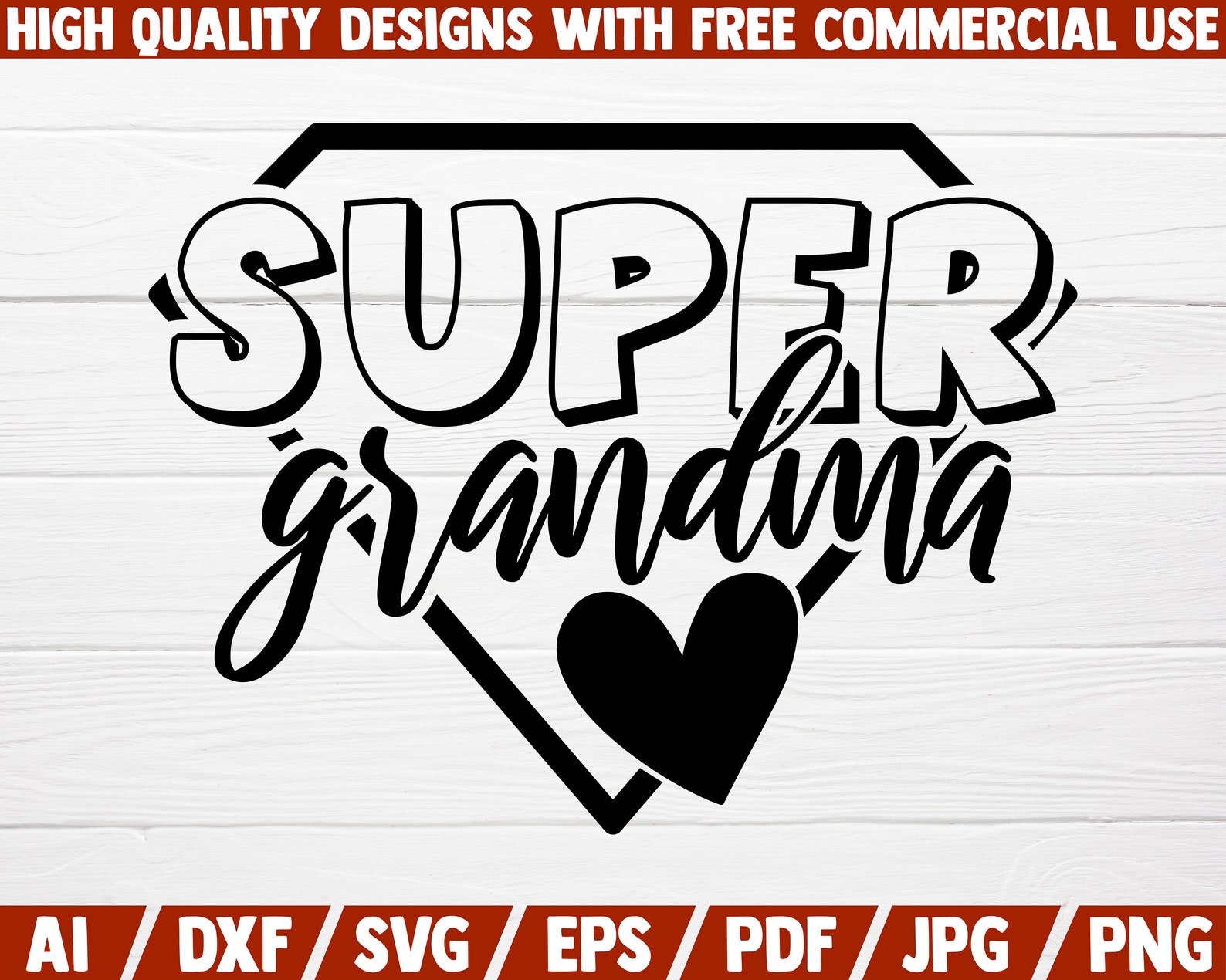 Super Grandma SVG Grandma SVG Cut File Instant Download - Etsy