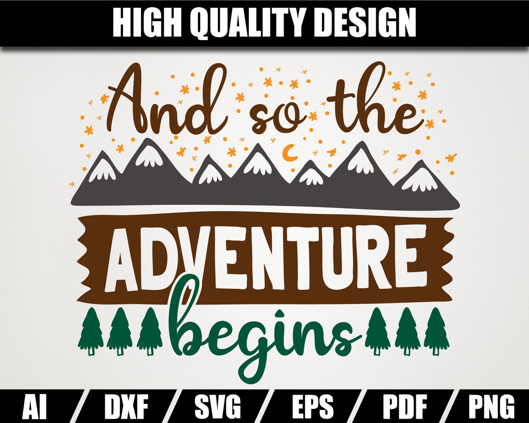 Adventure Begins Happy Camper SVG Camping SVG Camping - Etsy