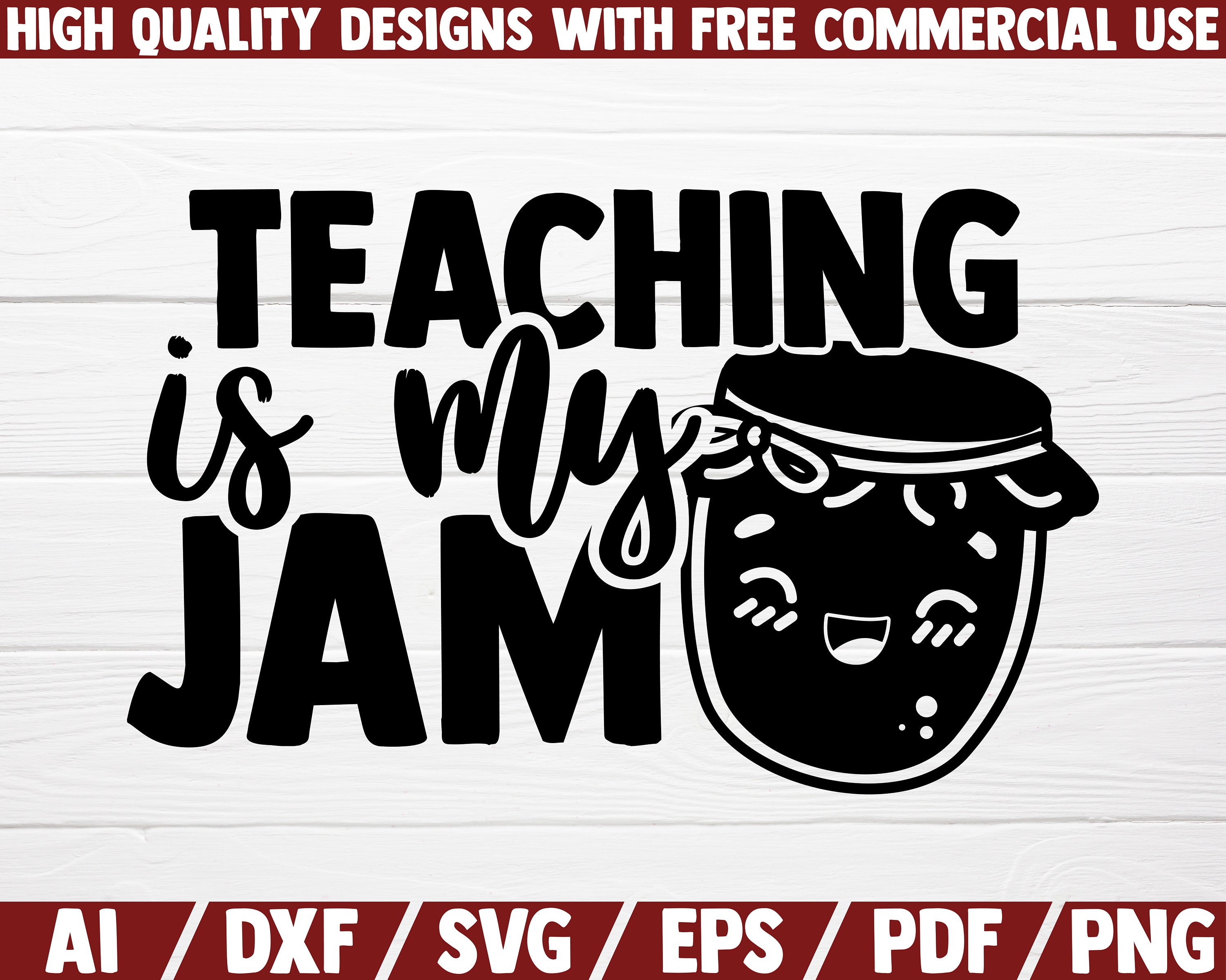 Teaching is my jam SVG DXF file cut file teacher svg | Etsy