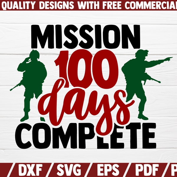 Svg Mission 100 Days Complete - Etsy