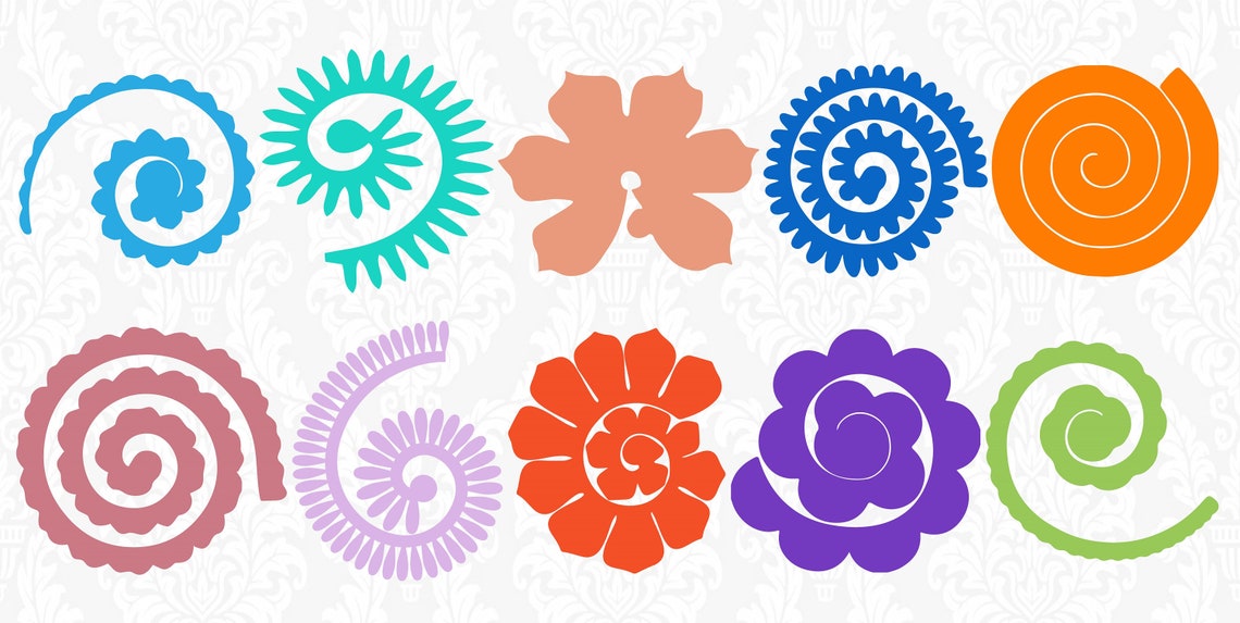 25 Bundle Flower Rolled Paper Flowers Rolled paperrolled - Etsy