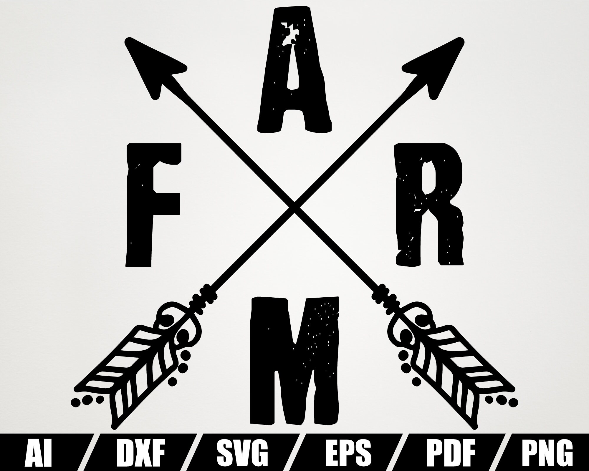 Farm Arrow SVG Farmhouse SVG Cut File Farming SVG | Etsy