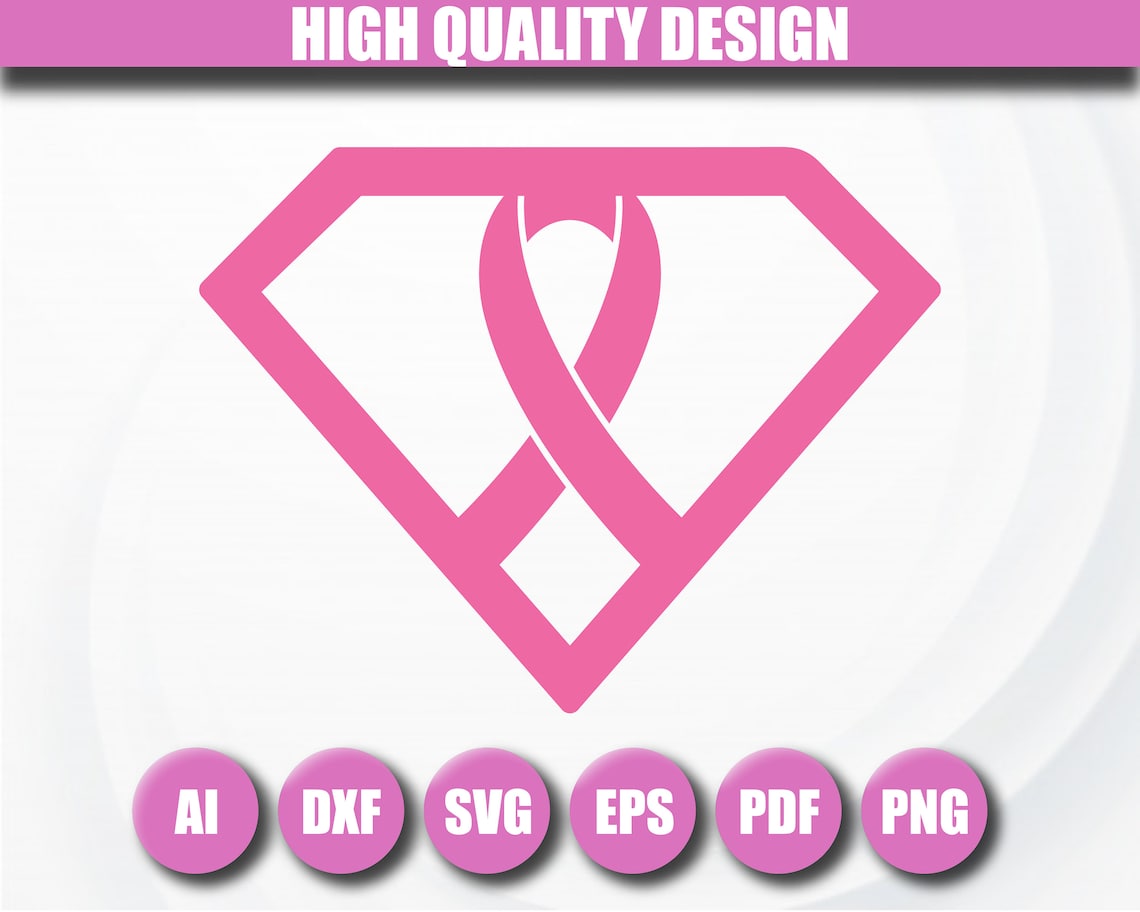 Super Hero SVG Breast Cancer SVG Pink Ribbon Svg Breast - Etsy