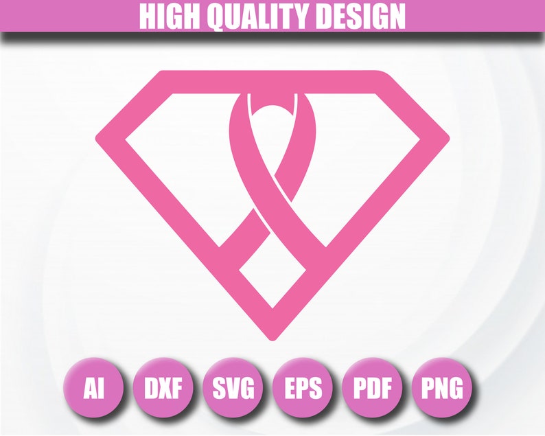 Super hero SVG Breast cancer SVG Pink ribbon svg Breast | Etsy