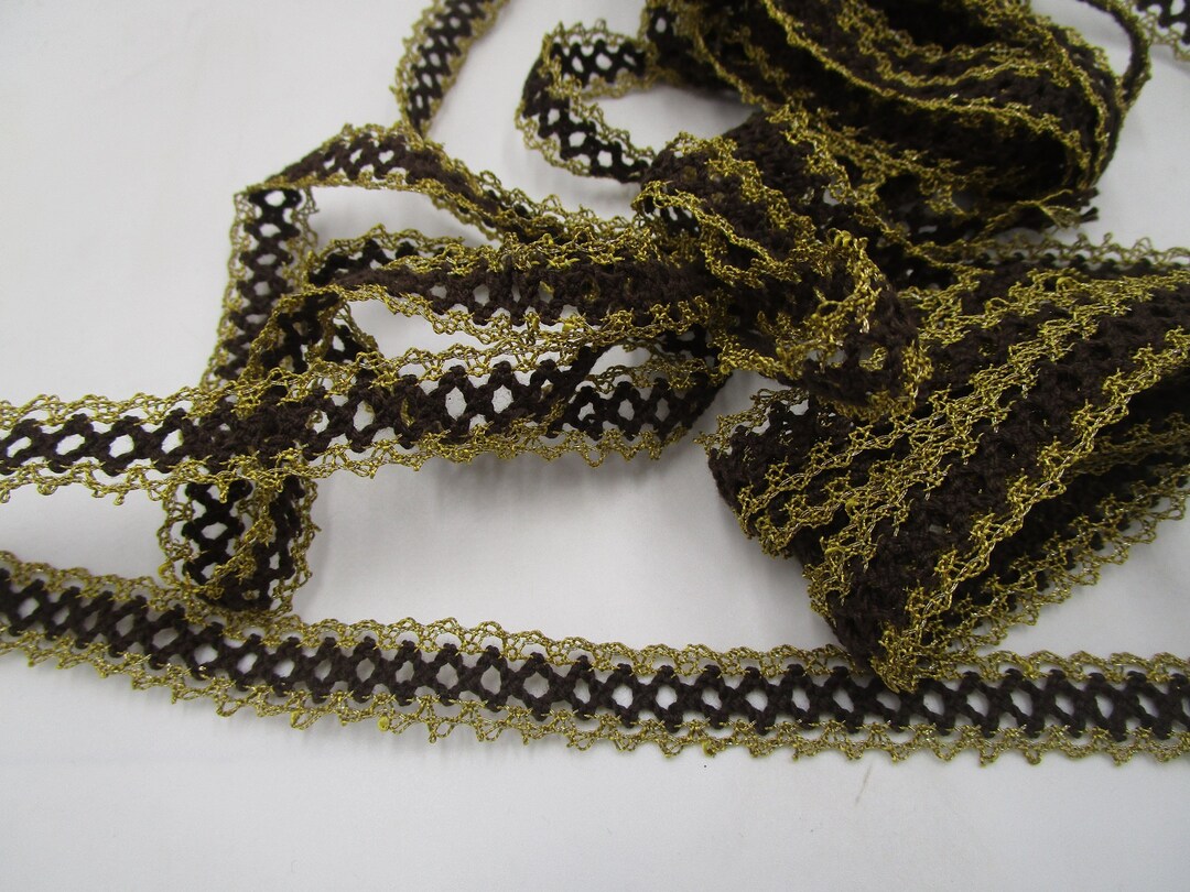 1.50 M Narrow Black Trimmings Border With a Fine Gold Edge 1 - Etsy