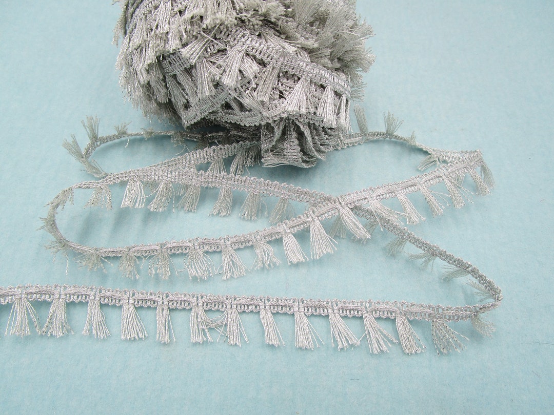 1.50 M Narrow Fine Fringe Trim Silver (2 Cm Wide) 43-3-23 - Etsy