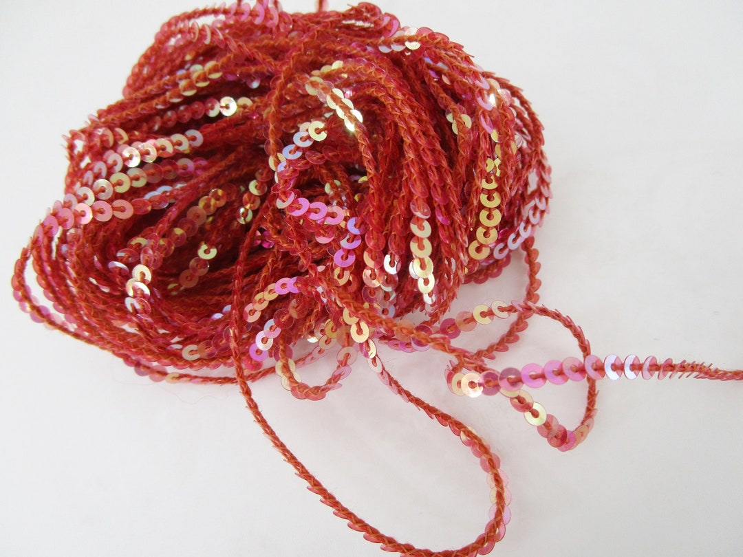 10 M Very Narrow Sequin Border Terracotta Rainbow Shimmering - Etsy