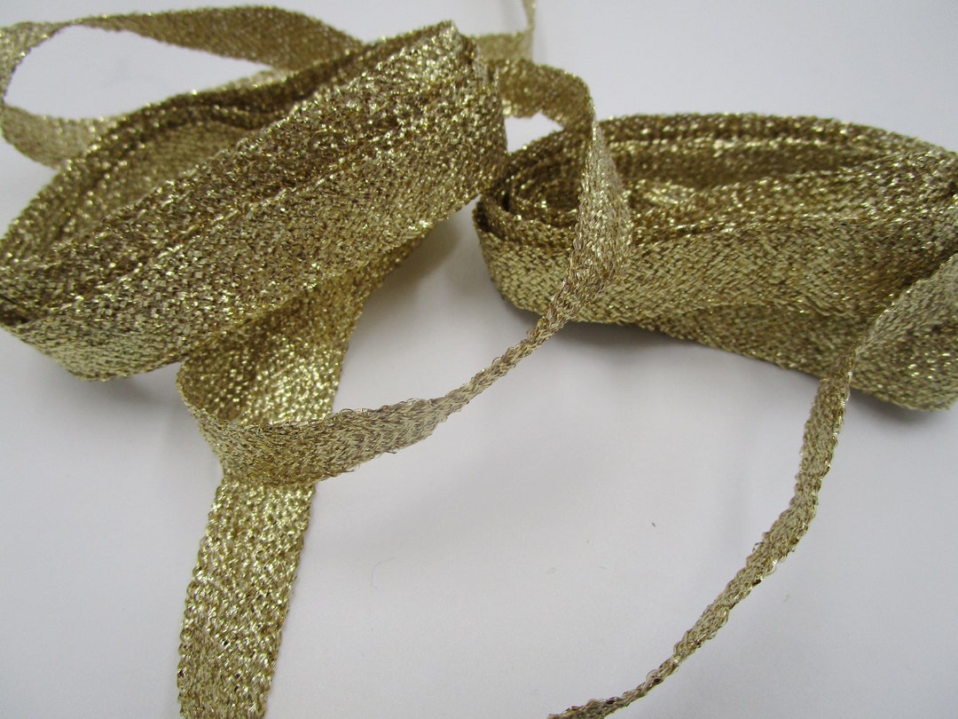 Narrow Lurex Woven Ribbon Gold 2 M Long 1.5 Cm Wide - Etsy