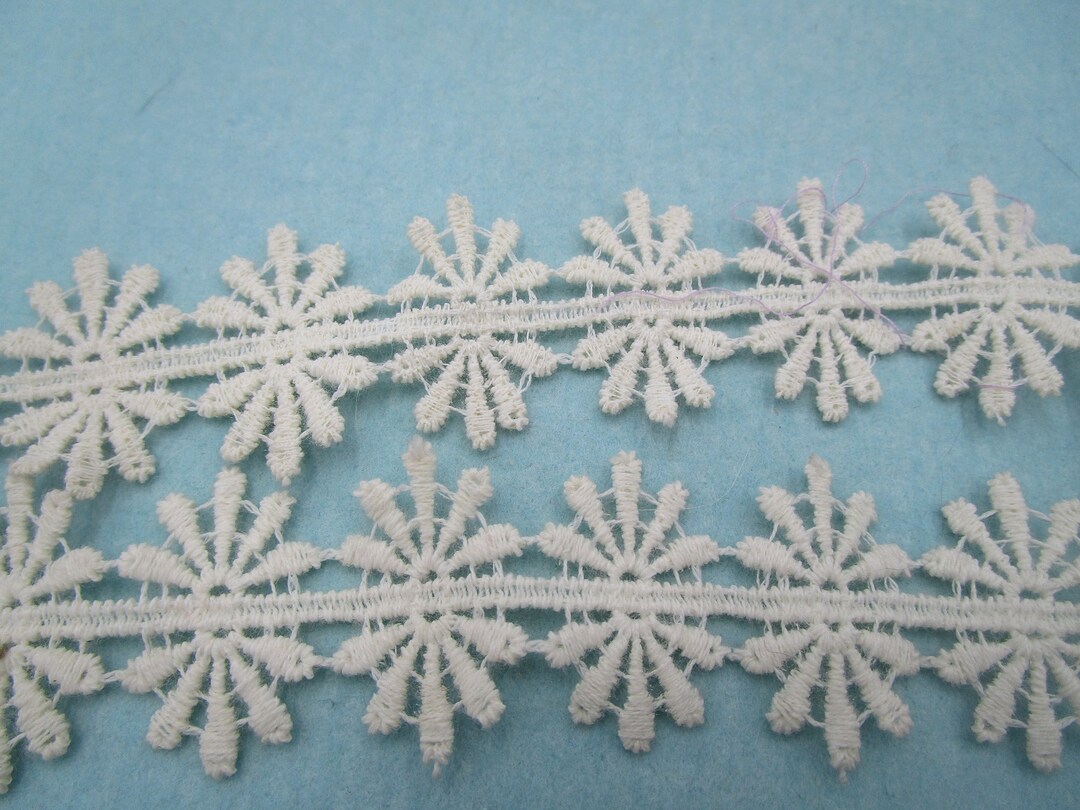 0.50 M Remaining Narrow Floral Border White 4 Cm Wide - Etsy