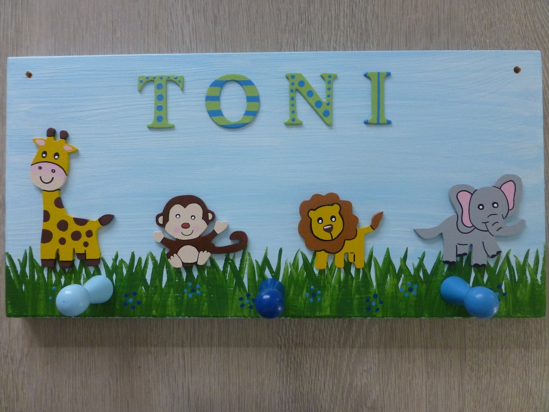 Children's Wardrobe With Zoo Animals, Wardrobe, Mellenkreationen ...