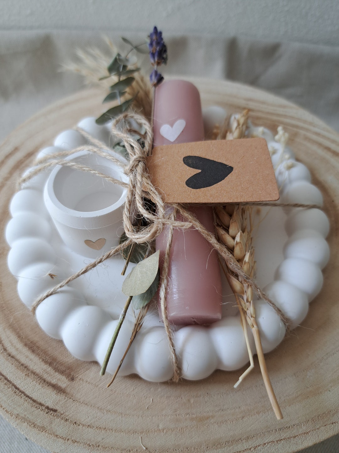 Geschenkset, Bubble, Geschenkset Raysin, Kerze, Herz, Mitbringsel ...
