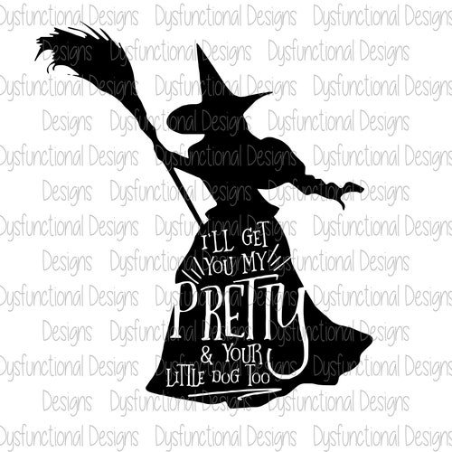 Witch Hat I'll Get You My Pretty Wizard of Oz Cricut - Etsy