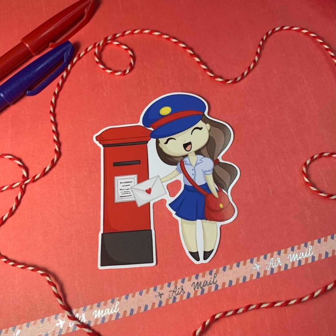 Mail Girl - JUMBO Size Vinyl Sticker - Etsy