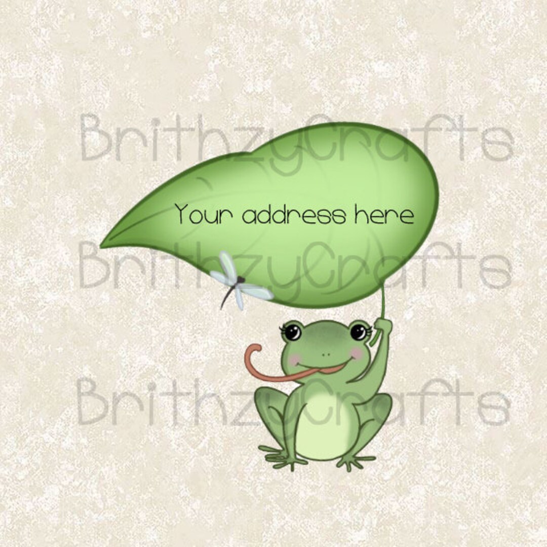 Cute Frog Address Labels - Exclusive Design by Brithzycrafts - Etsy