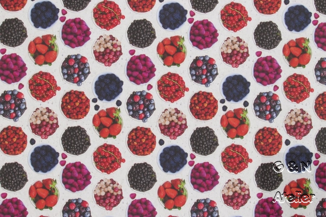 Cotton Decorative Fabric, B&B Fabrics, Berries, Berry, Wild Berries ...