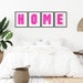 HOME Printable Wall Art Set of 4 Pink Letter Prints, Gallery Wall Set ...
