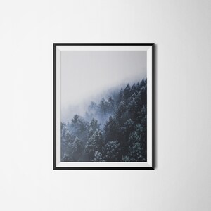 Foggy Forest Print, Forest Photography Digital Download, Nature ...