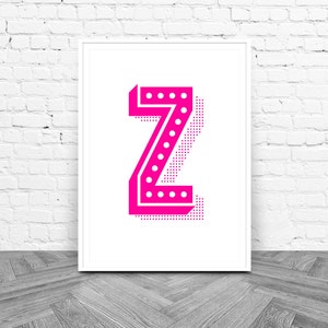 Z Letter Z Wall Art, Initial Wall Decor Print, Instant Digital Download ...