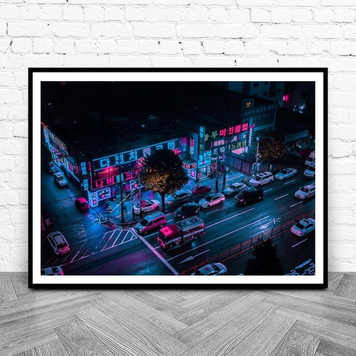 Neon Wall Art Digital Download Instant Art Print Bright - Etsy