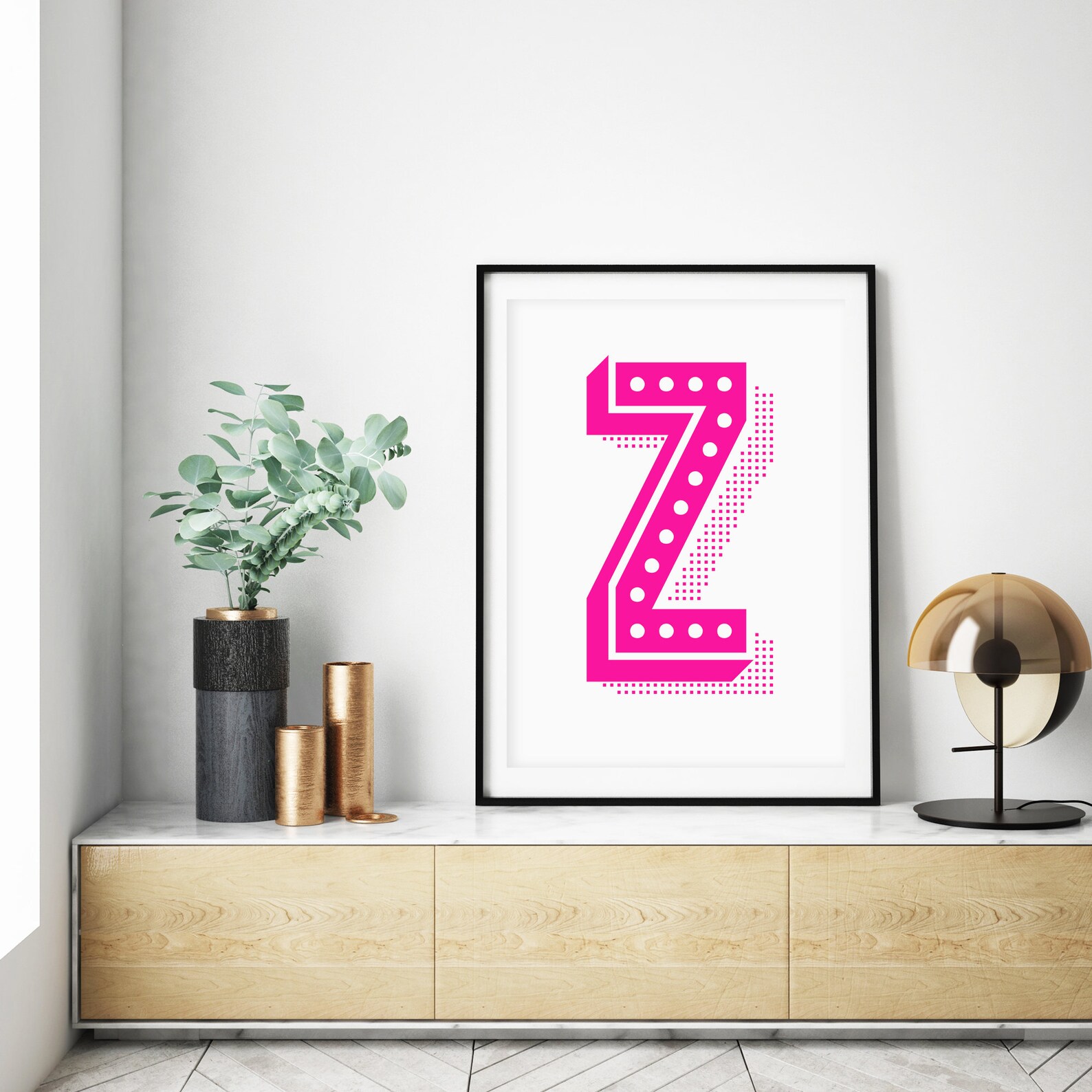 Z Letter Z Wall Art, Initial Wall Decor Print, Instant Digital Download ...