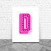 D Initial Wall Art, Capital D Monogram, Letter D Print, Typography Art ...