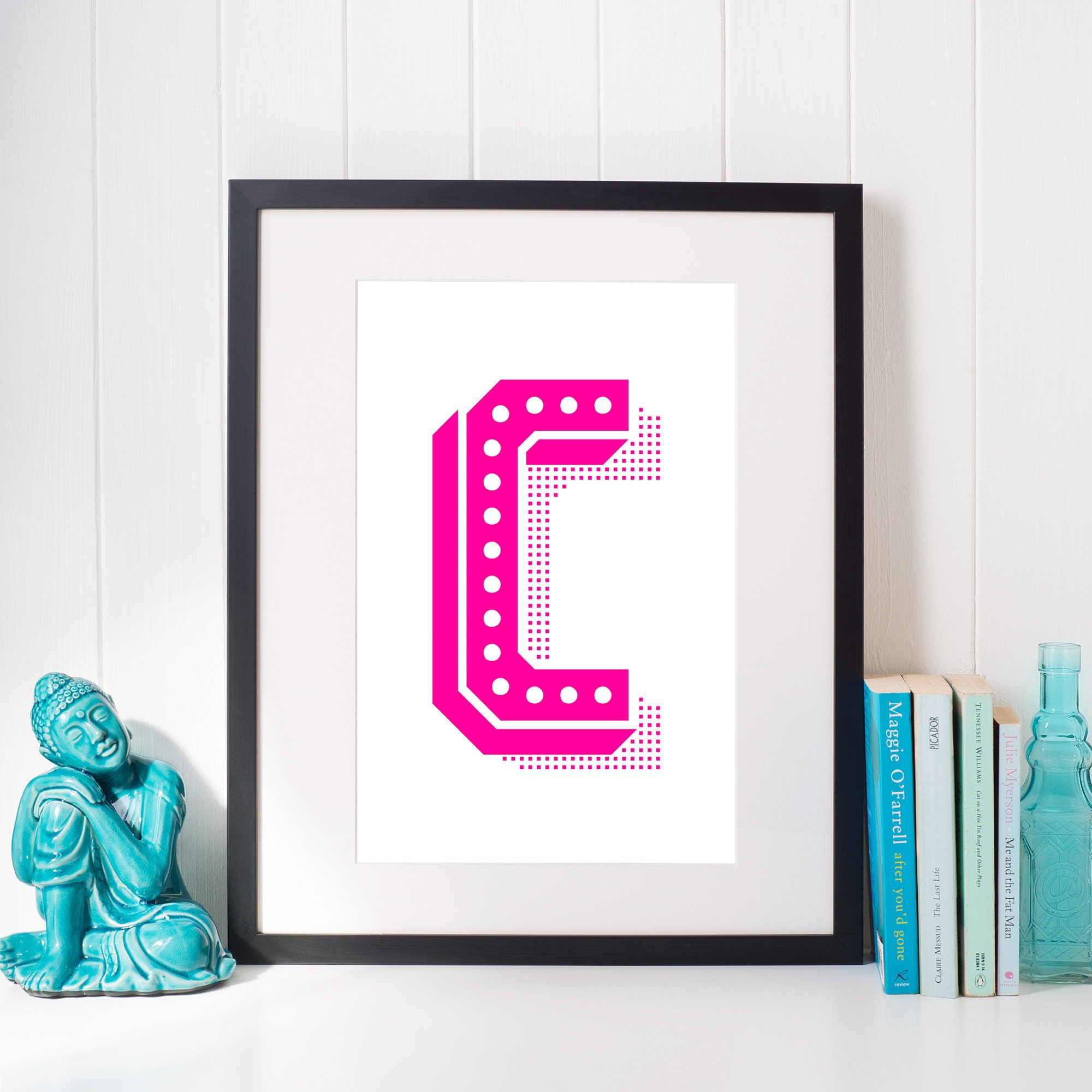 C Monogram Print, Letter C Printable, Initial C Wall Art, Typography ...