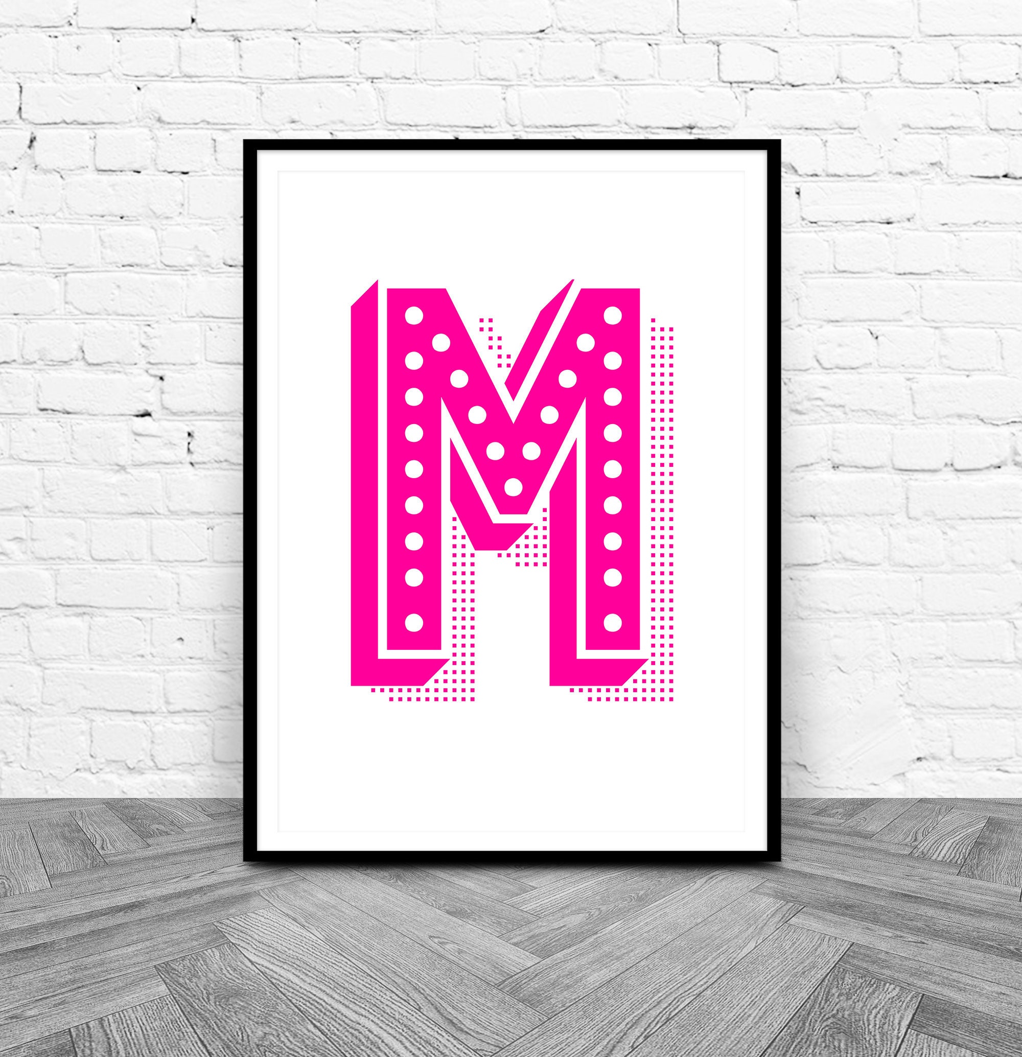 Letter M Printable Art Instant Download Monogram Print - Etsy